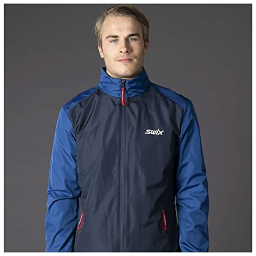 Swix Men's Standard 12874 Trails All-Round Cross-Country Wind-Resistant Ski Jacket, Dark Navy, Small