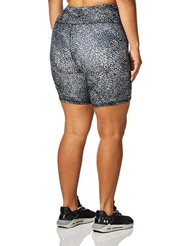 Under Armour Women's HeatGear Armour AOP Bike Shorts, Black (001)/Iridescent, Medium