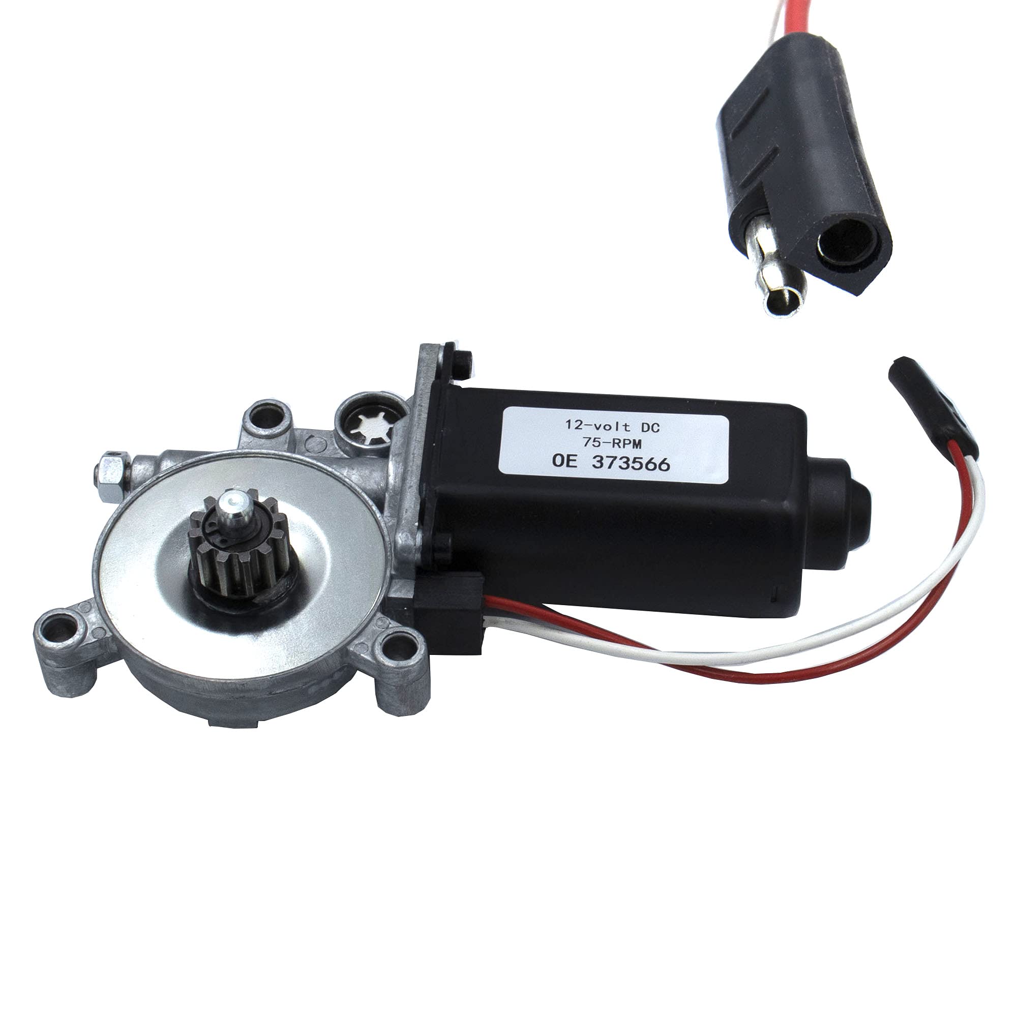 Woopeey Universal 373566 RV Power Awning Motor Replacement Compatible with Solera - Single 2-Way Connector 75-RPM and 12V