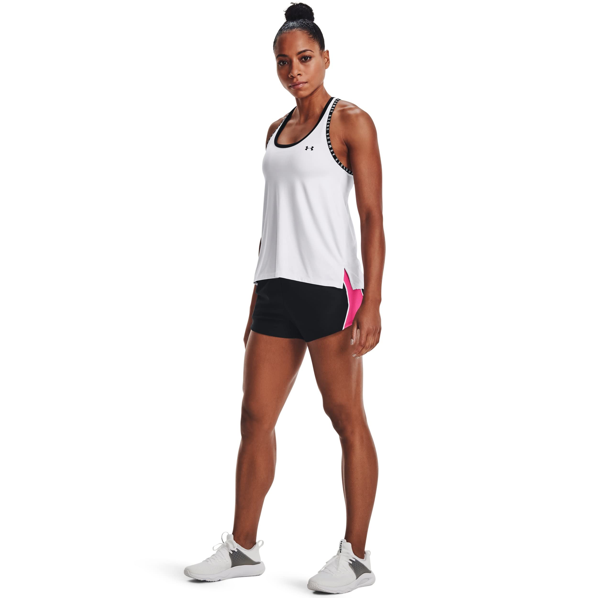 Under Armour Women's Play Up 3.0 Novelty Shorts, Black (002)/White, Medium