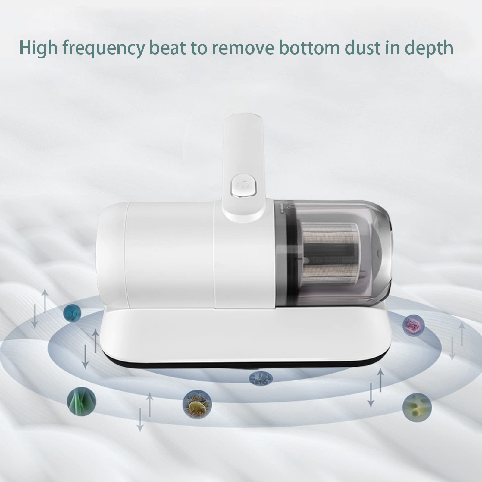 XiadierVi Bed Vacuum Cleaner, Cordless Vacuum Cleaner, Uv Mattress Vacuum, Suitable for Pillows, Sheets, Mattresses, Sofas, Plush Toys and Other Fabric Surfaces