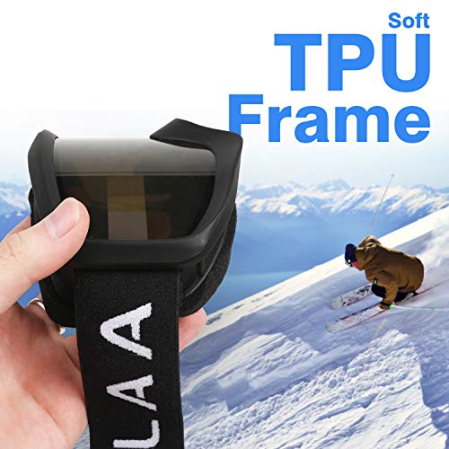VELLAA Ski Goggles Anti Fog Snowboard Snow Goggles for Men, Women Outdoor Windproof UV Protection Various Color