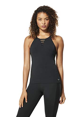 Speedo Women's Swimsuit Top Tankini High Neck Aqua Elite Solid - Manufacturer Discontinued