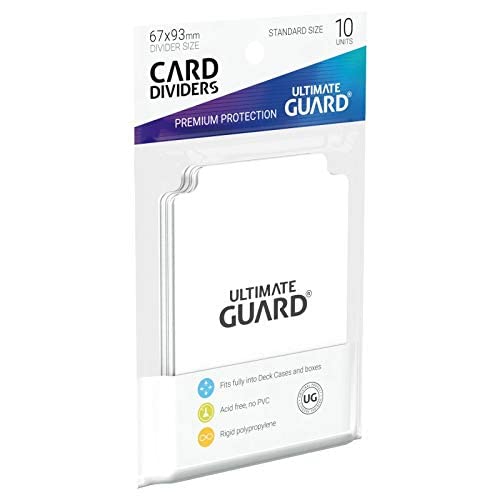 Ultimate Guard 2 Packs White Card Dividers (10) Standard Size Individual Pack
