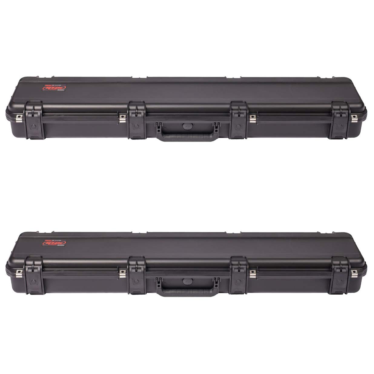 SKB Cases 3I-4909-SR iSeries Large Hard Plastic Durable Single Hunting Waterproof and Dust Tight Rifle Case with Trigger Release (2 Pack), Black