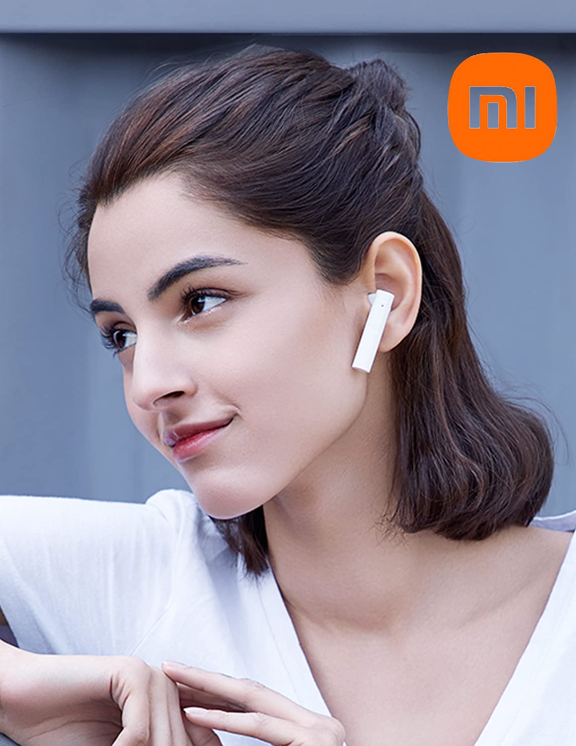 Xiaomi Mi Earphones 2 Basic True Wireless in-Ear Earbuds, 20 Hr Battery w/Charging Case, Dual Noise Cancelling Mics, 14.2 mm Quality Composite Drivers, Bluetooth 5.0, USB Type-C, TWSEJ08WM, White
