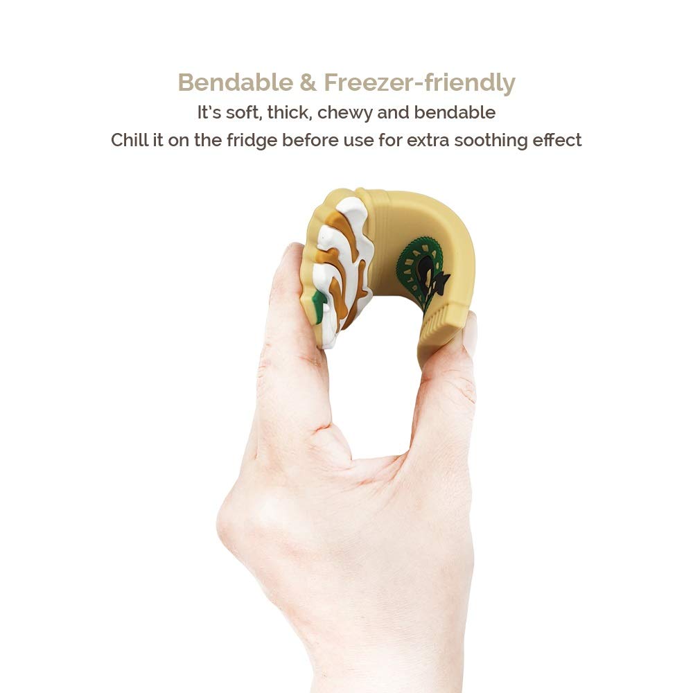 Teething Toys/Teethers by Tulamama. Bendable & Freezer Friendly. Highly Recommended by Moms. 100% Silicone (Similar to Nipples & Pacifiers), BPA & Phthalates Free, FDA Compliant. Chocolate Milkshake