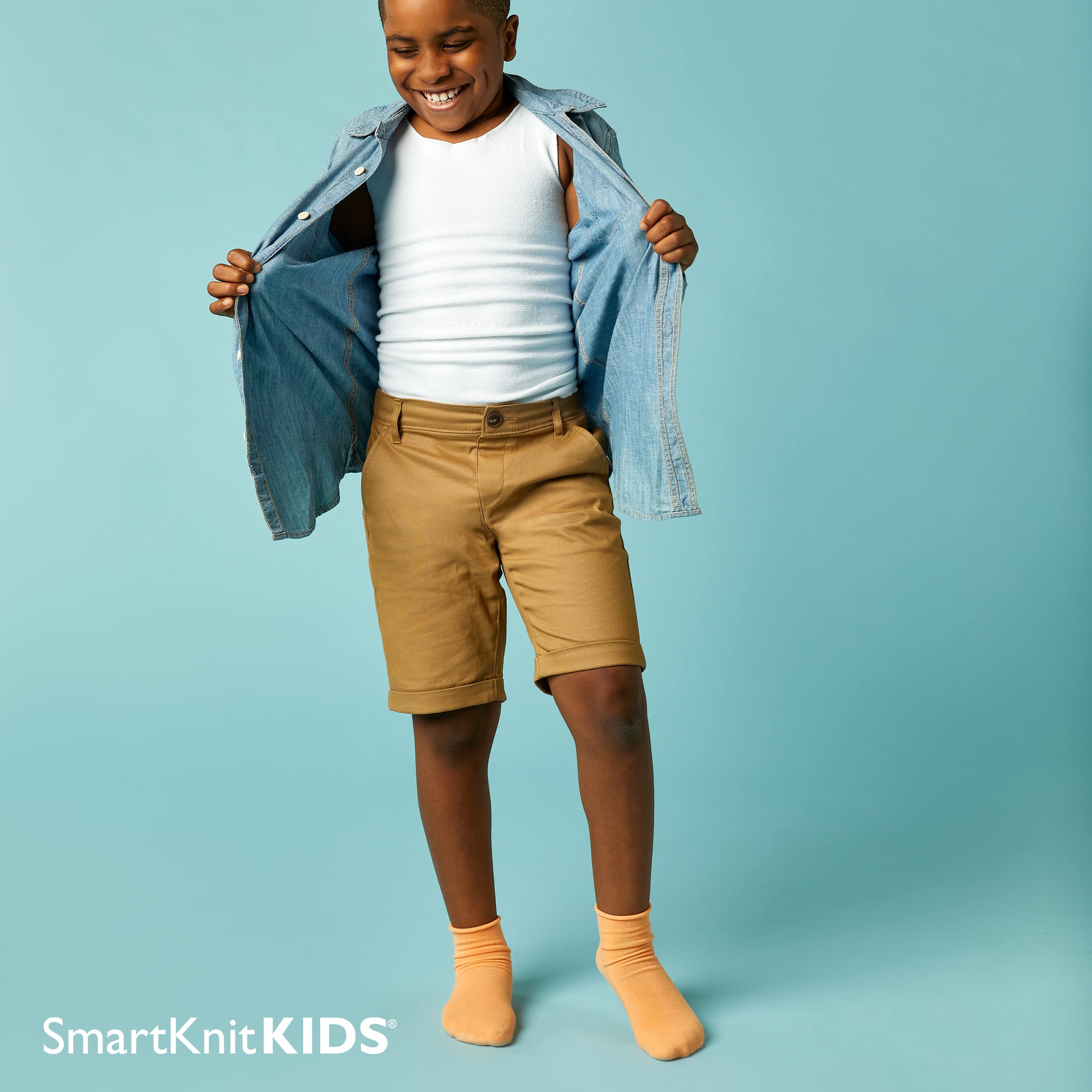 SmartKnitKIDS Seamless Sensitivity Socks, X-Large, White - 6 Pack - Made in USA