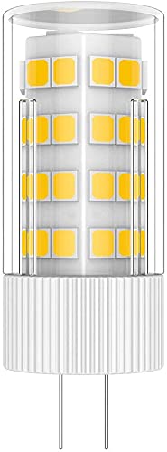 T4 G8 LED Light Bulbs JCD Xenon, for Under Counter Kitchen Lighting,Microwave Light G8 ,GY8.6 for Halogen GE Oven Parts Kitchen Light Replacement AC 110v-130v (4W-2-Pack) (Warm White)