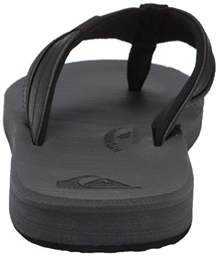 Quiksilver Men's Carver Squish Flip-Flop, Black/Grey/Black, 10(43) M US