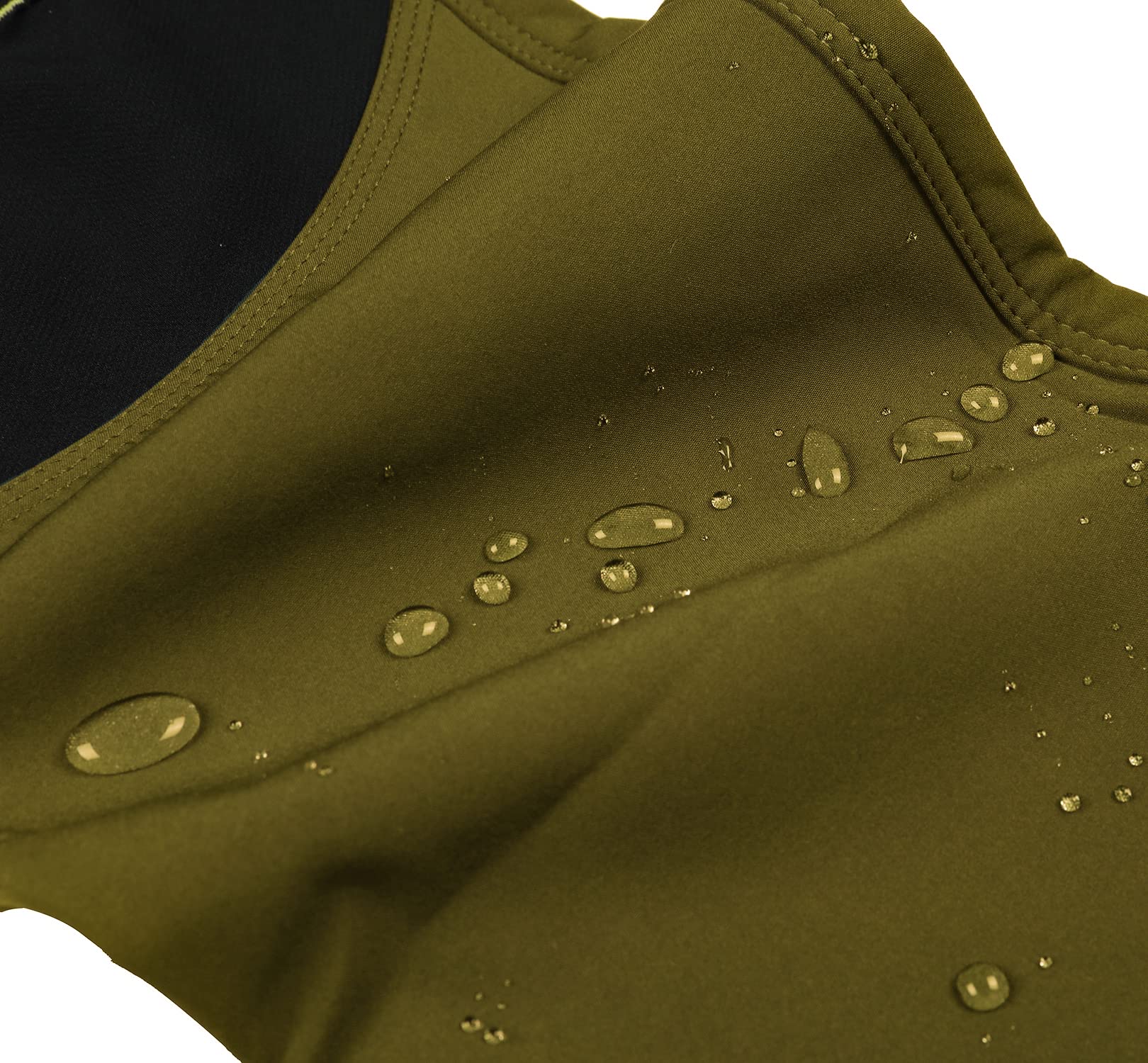 Singbring Men's Outdoor Fleece Lined Windproof Waterproof Hiking Snow Ski Pants Medium Tan(M01F32-Tan-M)