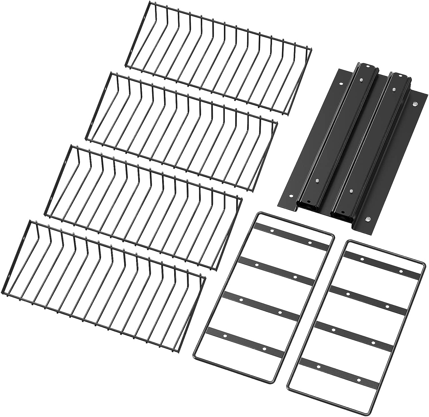 Vetacsion 4 Tier Pull Out Spice Rack Organizer for Cabinet 10 inch Wide, Detachable Double Facing, Metal