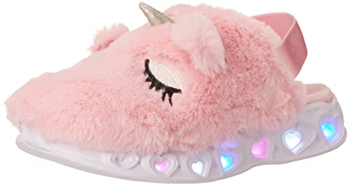 Skechers Kids Girls Heart Lights Sandals-Unicor Sneaker, Pink, 5 Toddler