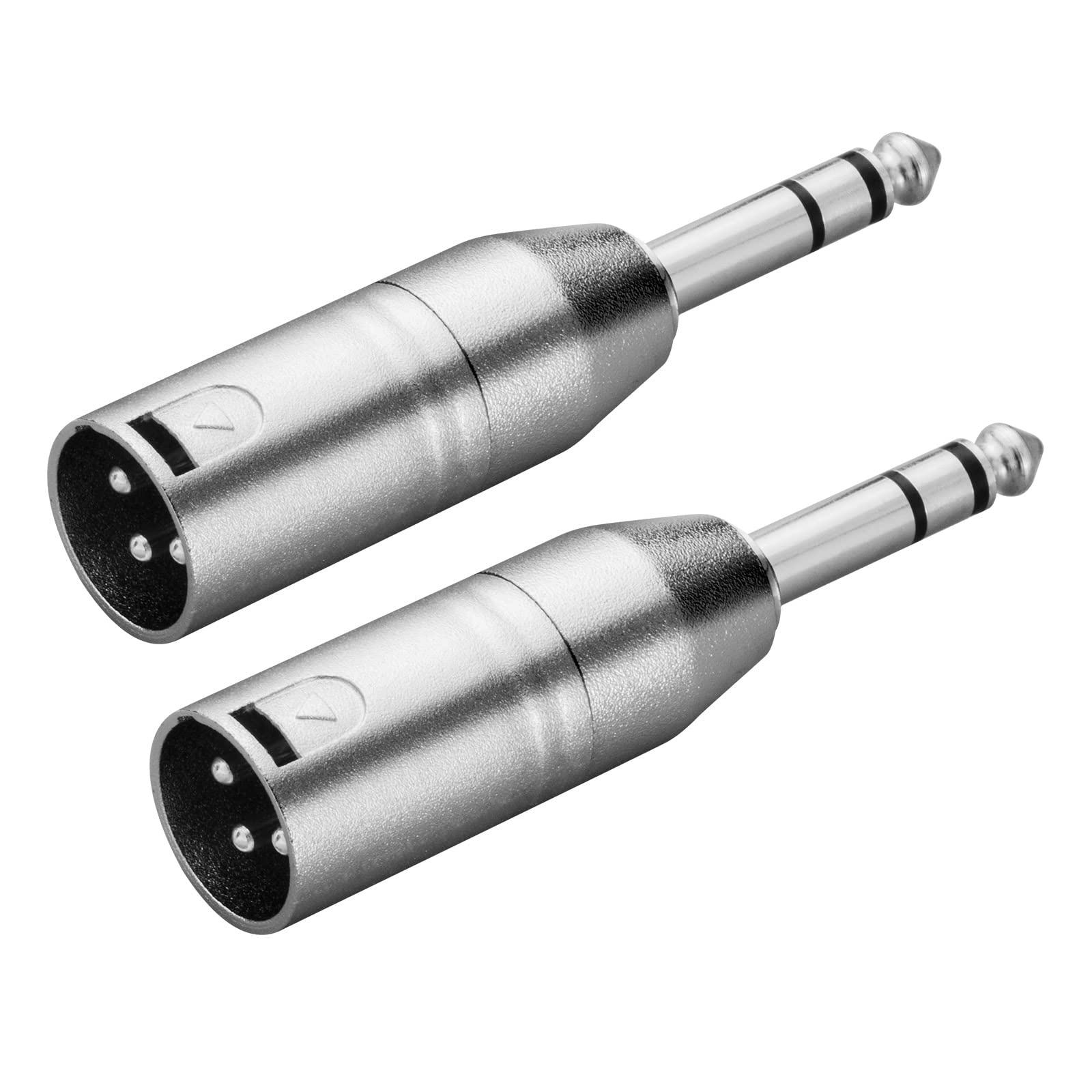 XLR Female to 1/4 Inch TS Adapter - Female XLR to 1/4 Mono Unbalanced Audio Connector SKAPADEN- 2 Pack
