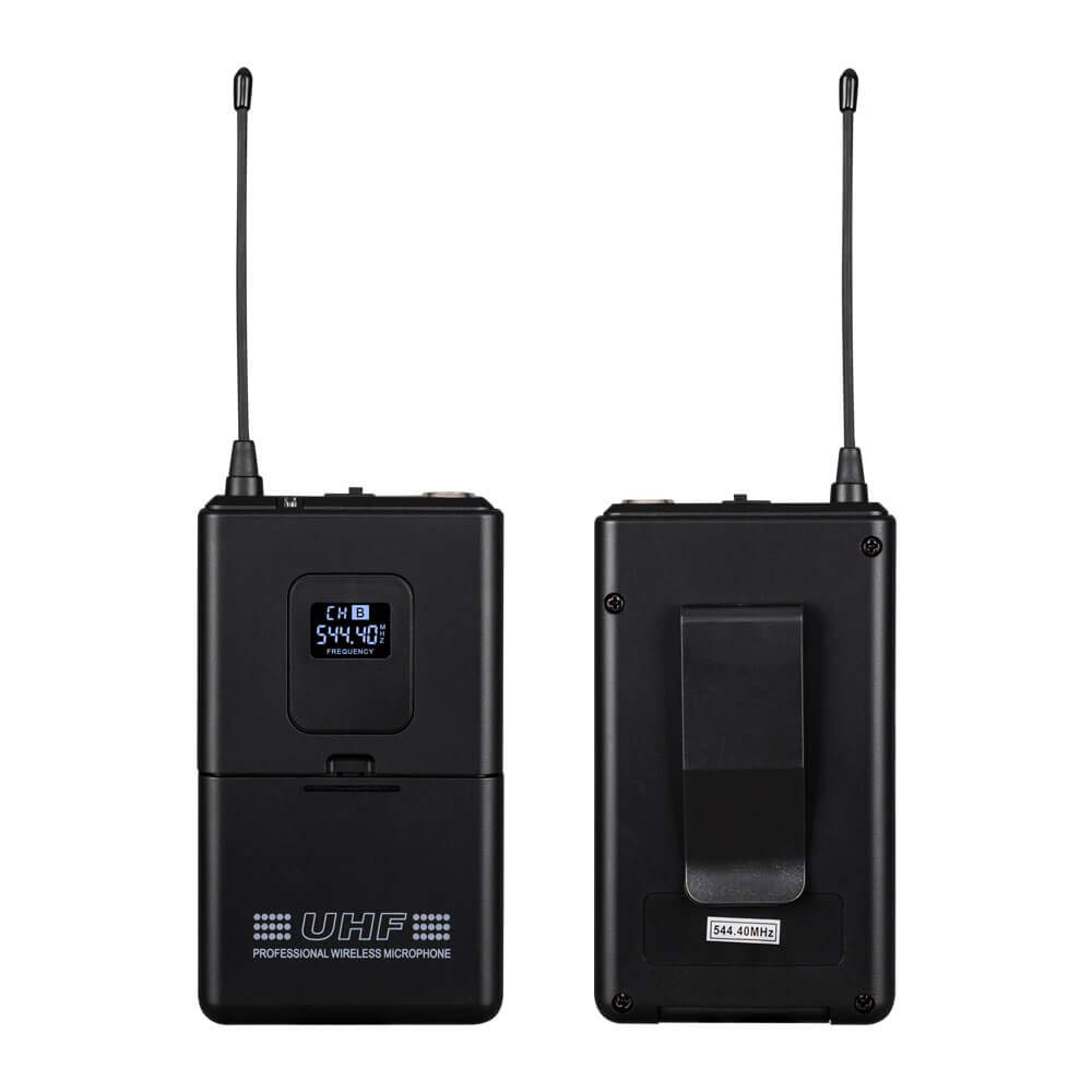 Wireless Microphone System Pro Audio 8 Channel UHF 8 Lavalier Bodypacks 8 Lapel Mic 8 Headsets for Karaoke System Meeting Church Speaking Conference Wedding Party Frequency B