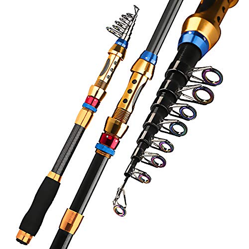 Telescopic Fishing Rod Reel Combo Saltwater Freshwater Surfing Spinning Pole Carbon Fiber 9ft