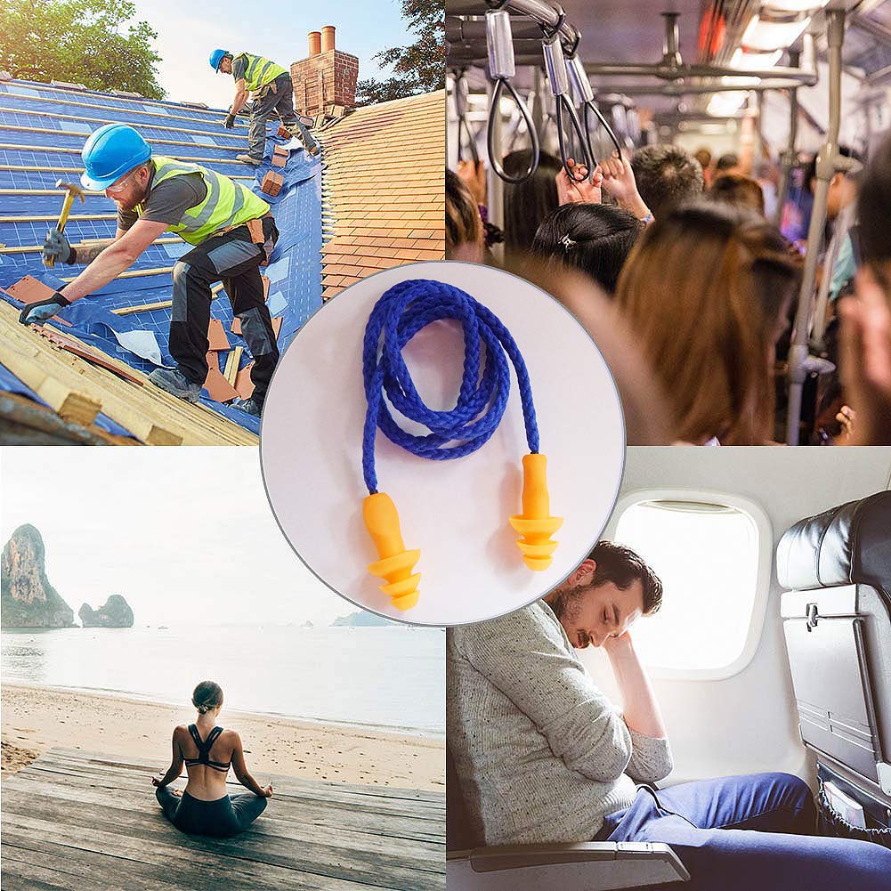 Silicone Ear Plugs, 20 Pairs Waterproof Reusable Noise Reduction Ear Plugs for Sleeping Swimming Shooting Hunting