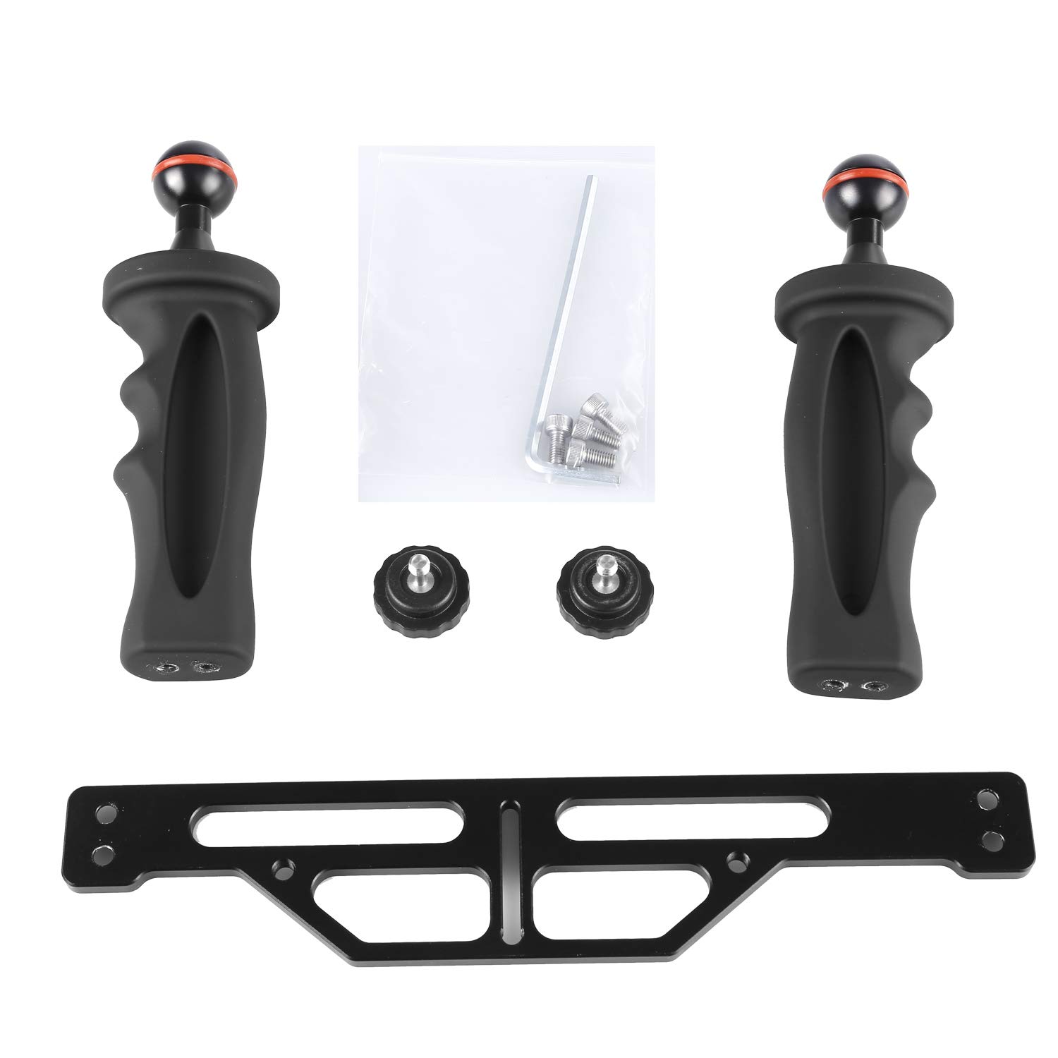 Poyinco Underwater Video Light Stabilizer Tray, Lightweight Aluminium Tray for GoPro OSMO and Any Other Camera with 1/4 inch Screw Hole