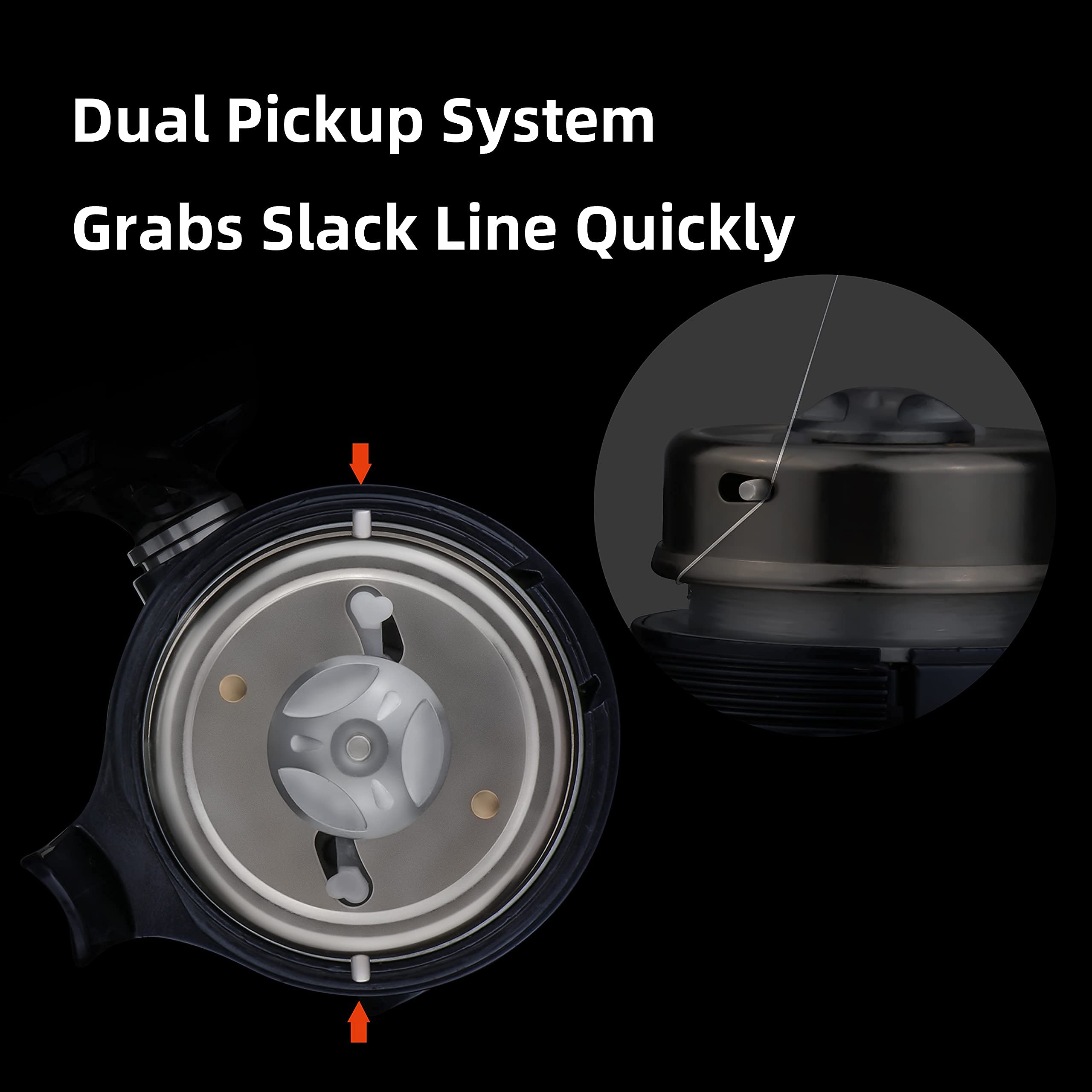 RUNCL Spincast Fishing Reel, Upgrade No-Rust Push Button Casting Design, 4.0:1 Gear Ratio, 17.5 LB Max Drag, Reversible Handle for Left/Right, includes Monofilament Line, Gift for Fishing Lover