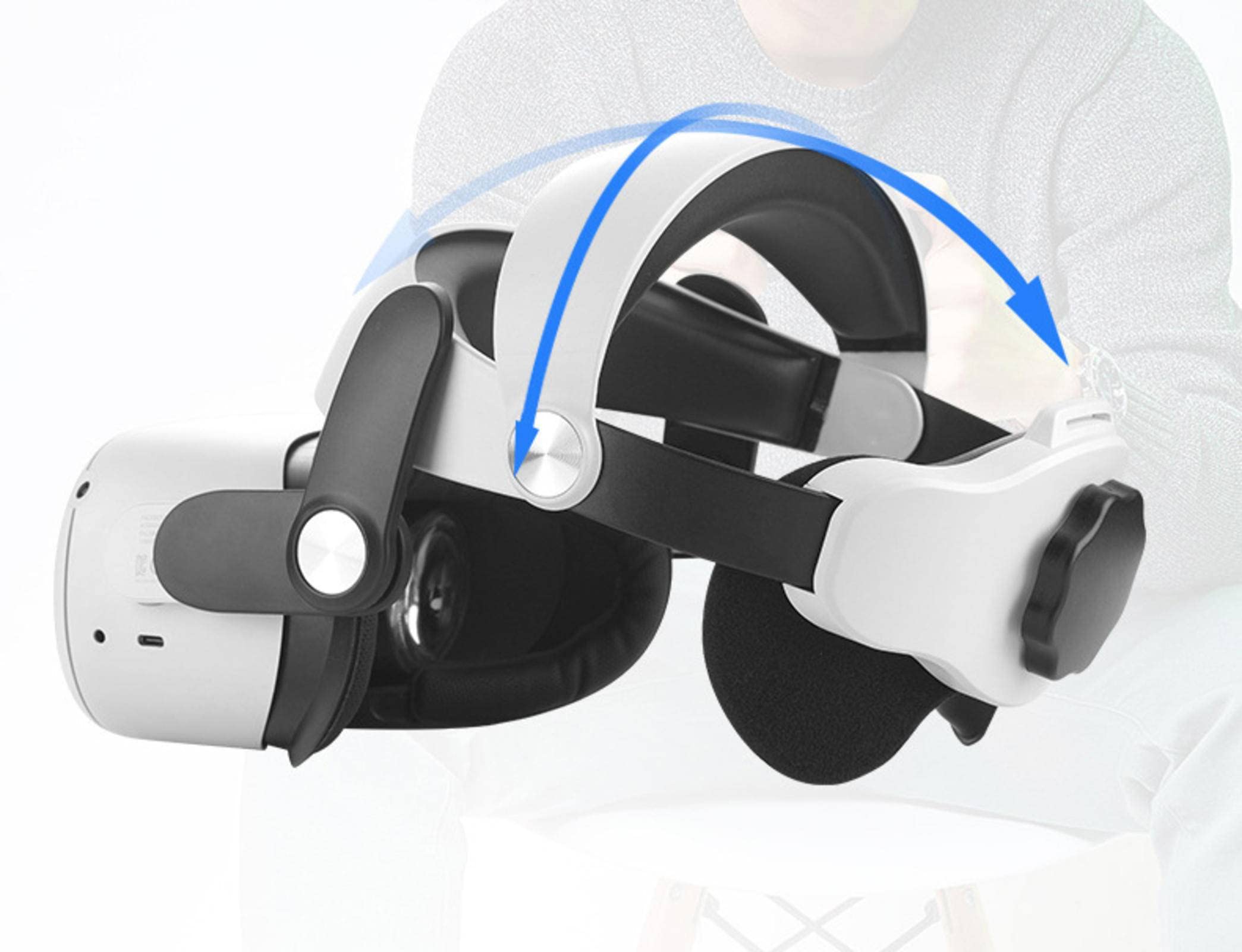 XUANZANG1985 Oculus Quest 2 Head Strap,Vr Accessories for Oculus/Meta Quest 2,Enhanced Comfort and Immersion in Long Time VR Games,Comfortable and Breathable for Long Wear