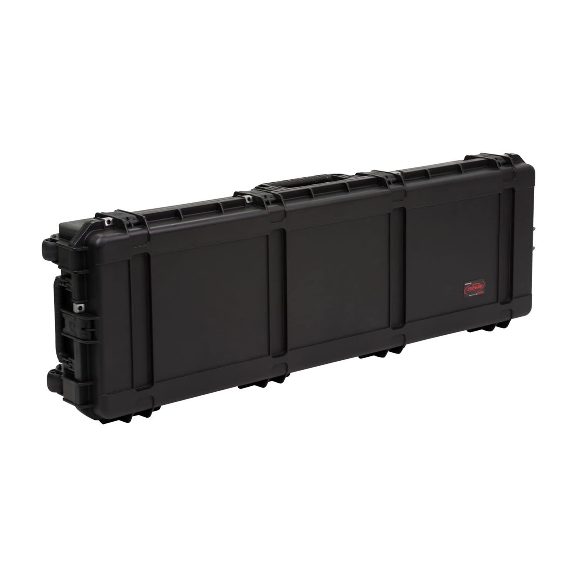 SKB iSeries 60 Inch Waterproof Utility Protective Case with Wheels, Layered Foam Interior and Stainless Steel Protector Clips, Black