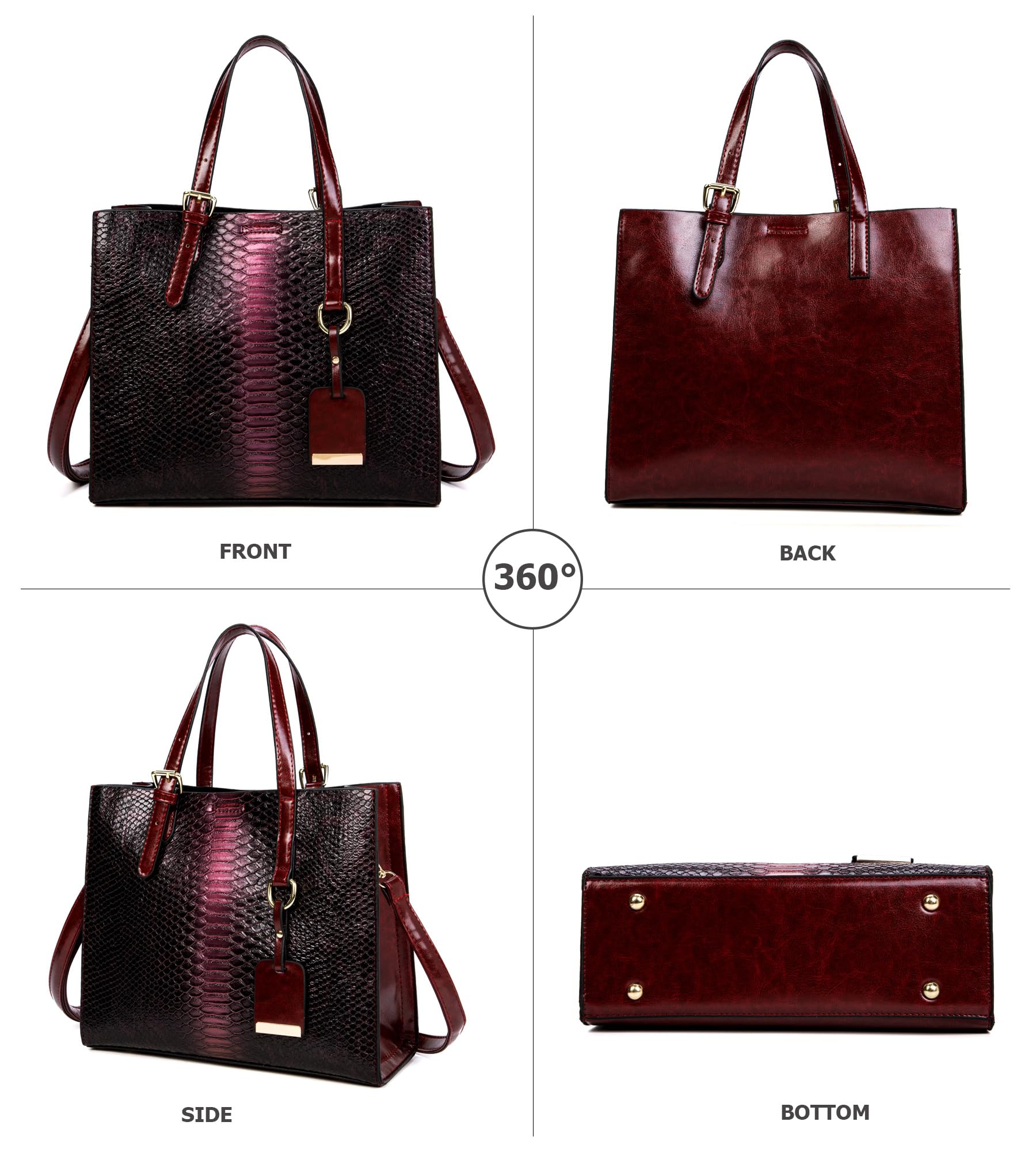 Tote Shoulder Bag for Women Large Purse and Handbag Soft Top Handle Bag Travel Bag