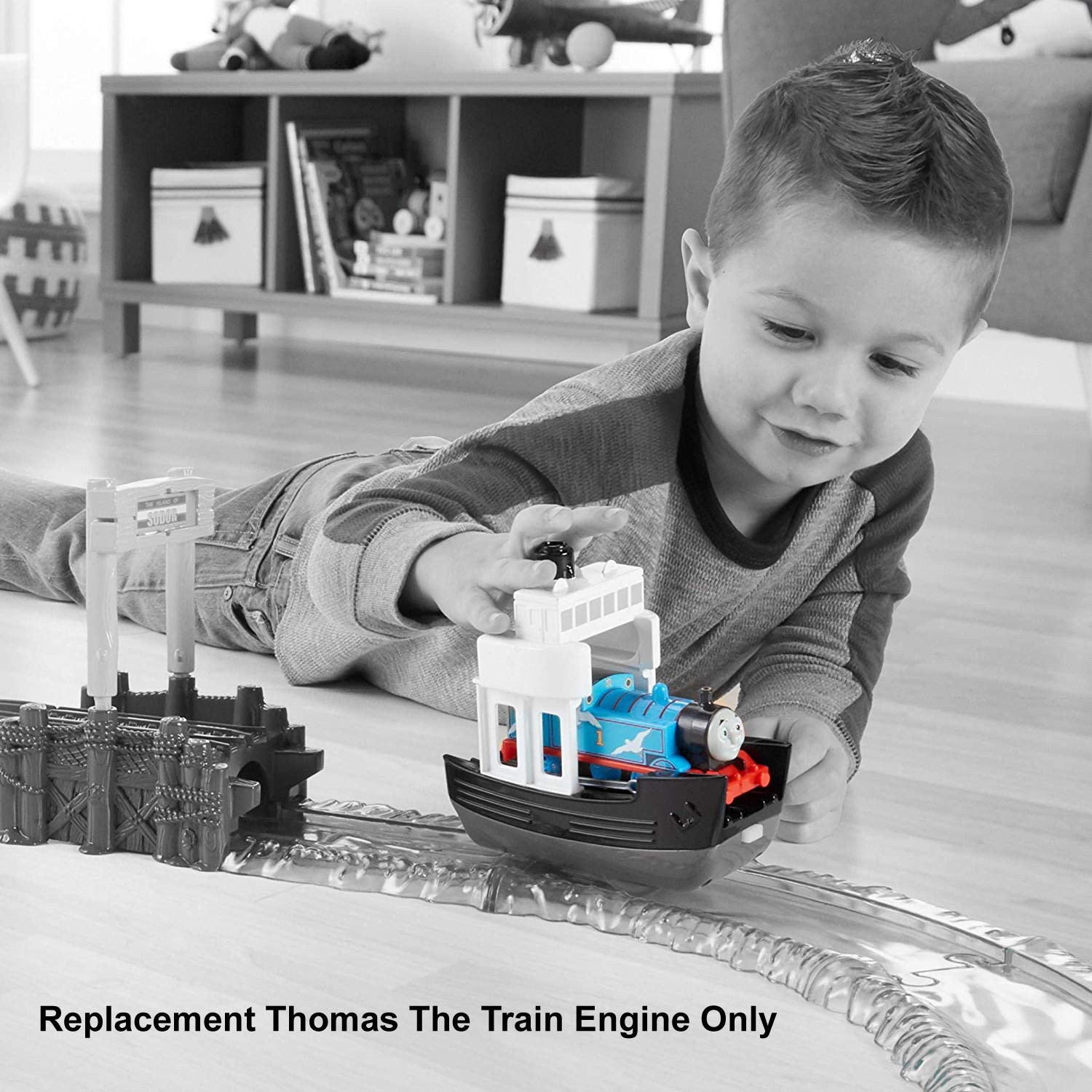 T & F Replacement Parts for Thomas The Train Playset - Thomas & Friends Trackmaster Boat and Sea Train Set. FJK49 ~ Replacement Thomas The Train Engine
