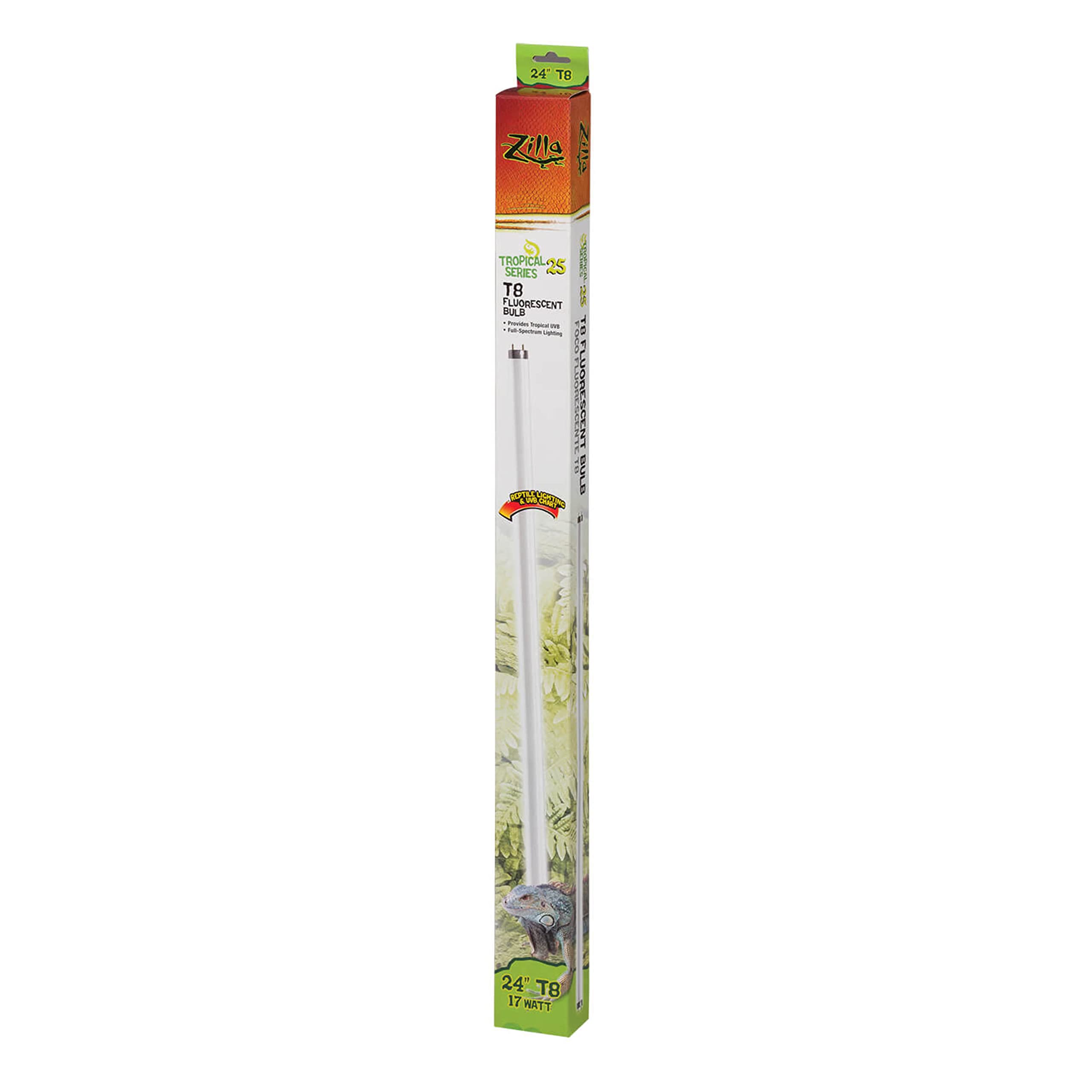 R-Zilla SRZ100011869 Tropical 25 UVB Reptile Fluorescent T8 Bulb, 17-watt
