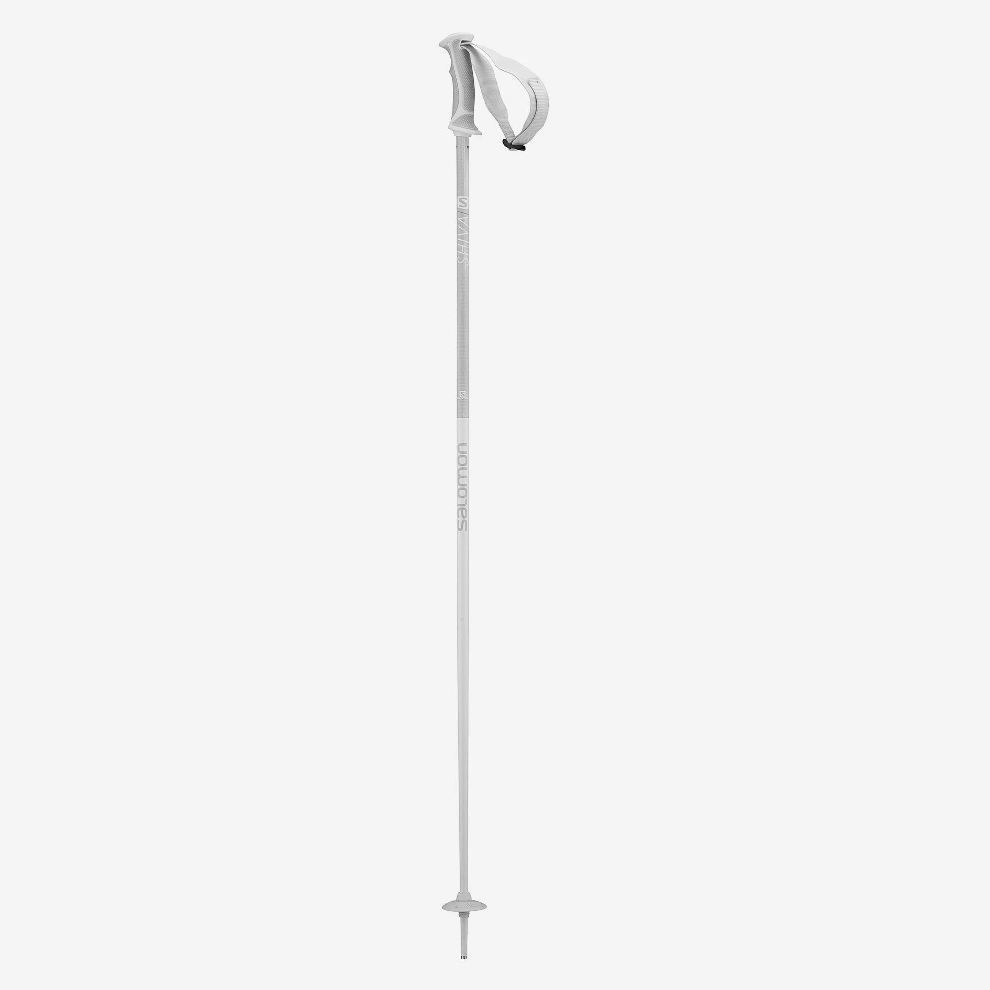 Salomon Shiva Alpine Ski Poles, Size 100, White