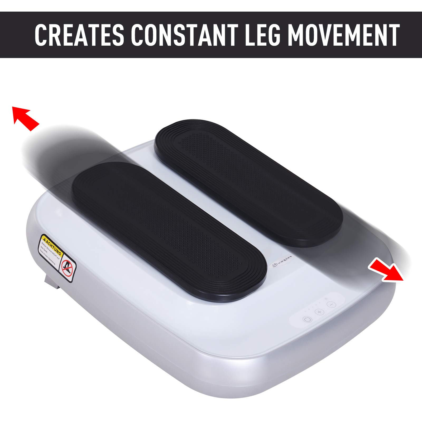Soozier Seated Electric Leg Exerciser for Seniors Physiotherapy Equipment Machine While Sitting with Remote Control, Upgraded Machine for Blood Circulation