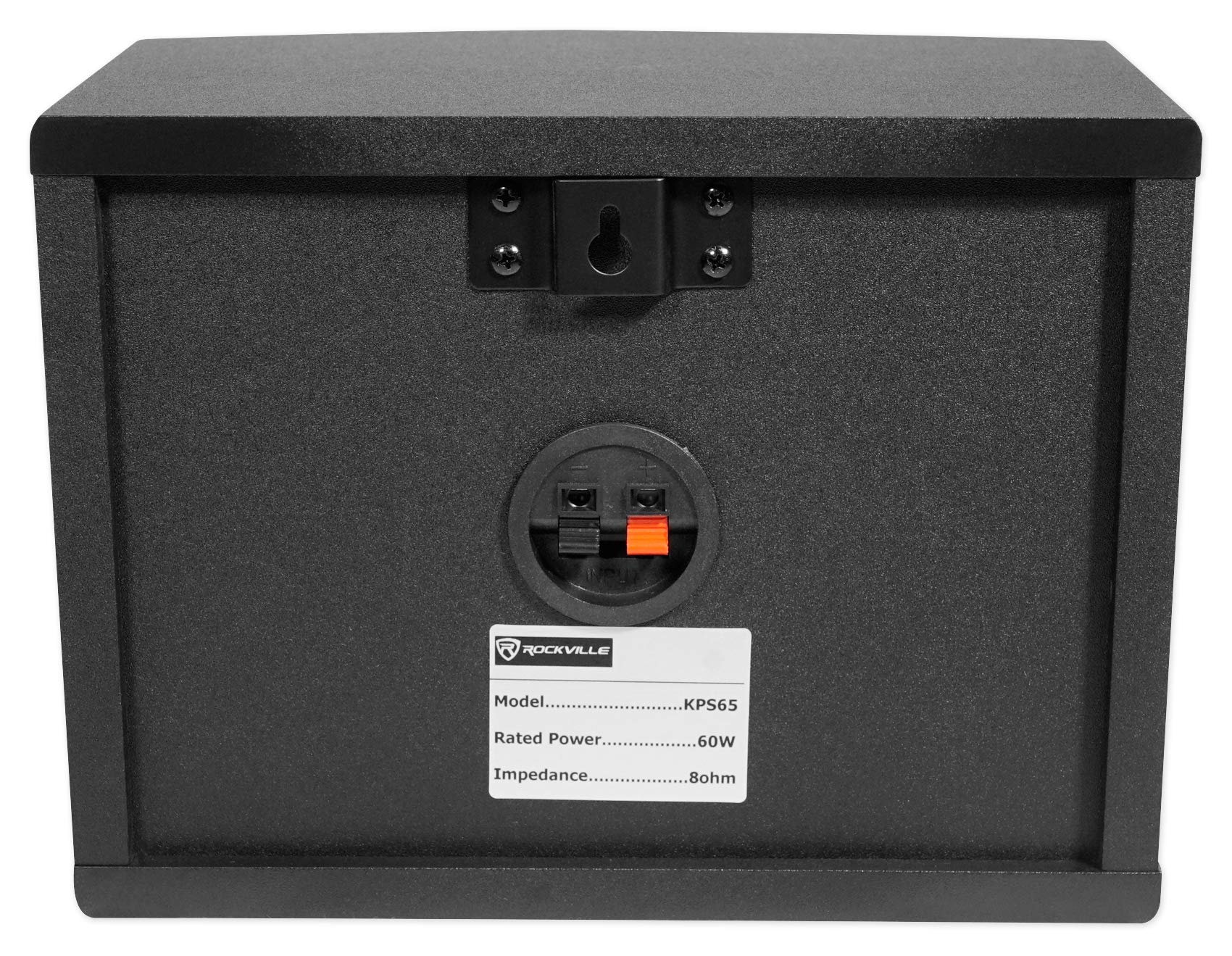 Rockville Pair KPS65 2-Way 400 Watt Karaoke Speakers+Wall Brackets/MDF, Black, 6.5"