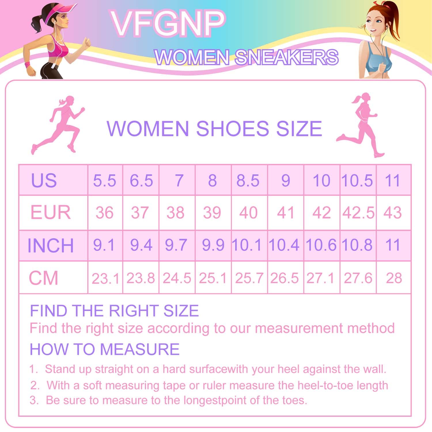 VFGNP Running Shoes Womens, Sneakers for Women, Slip On Walking Tennis Shoe Black 8