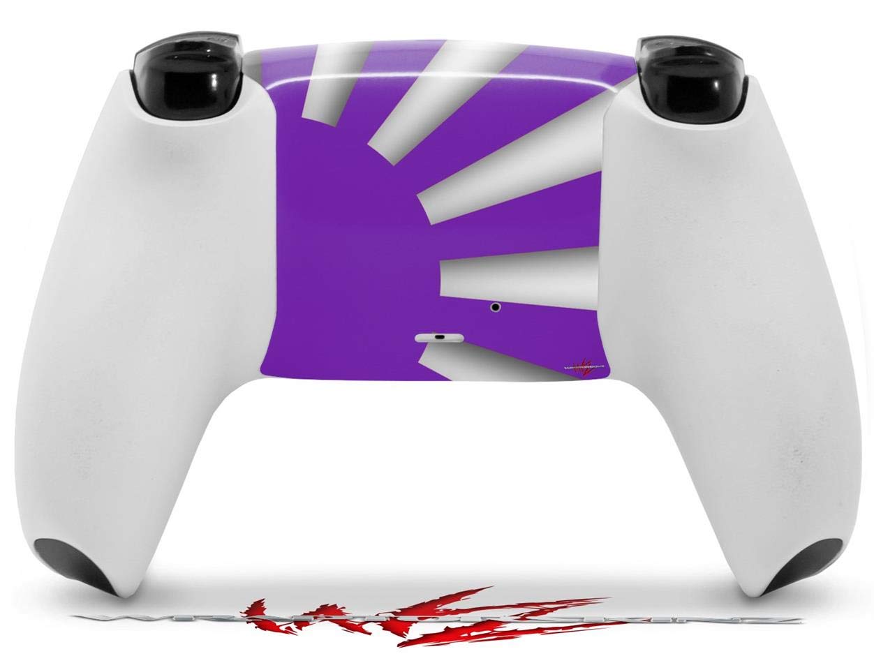 WraptorSkinz Skin Wrap compatible with Sony PS5 DualSense Controller Rising Sun Japanese Flag Purple (CONTROLLER NOT INCLUDED)