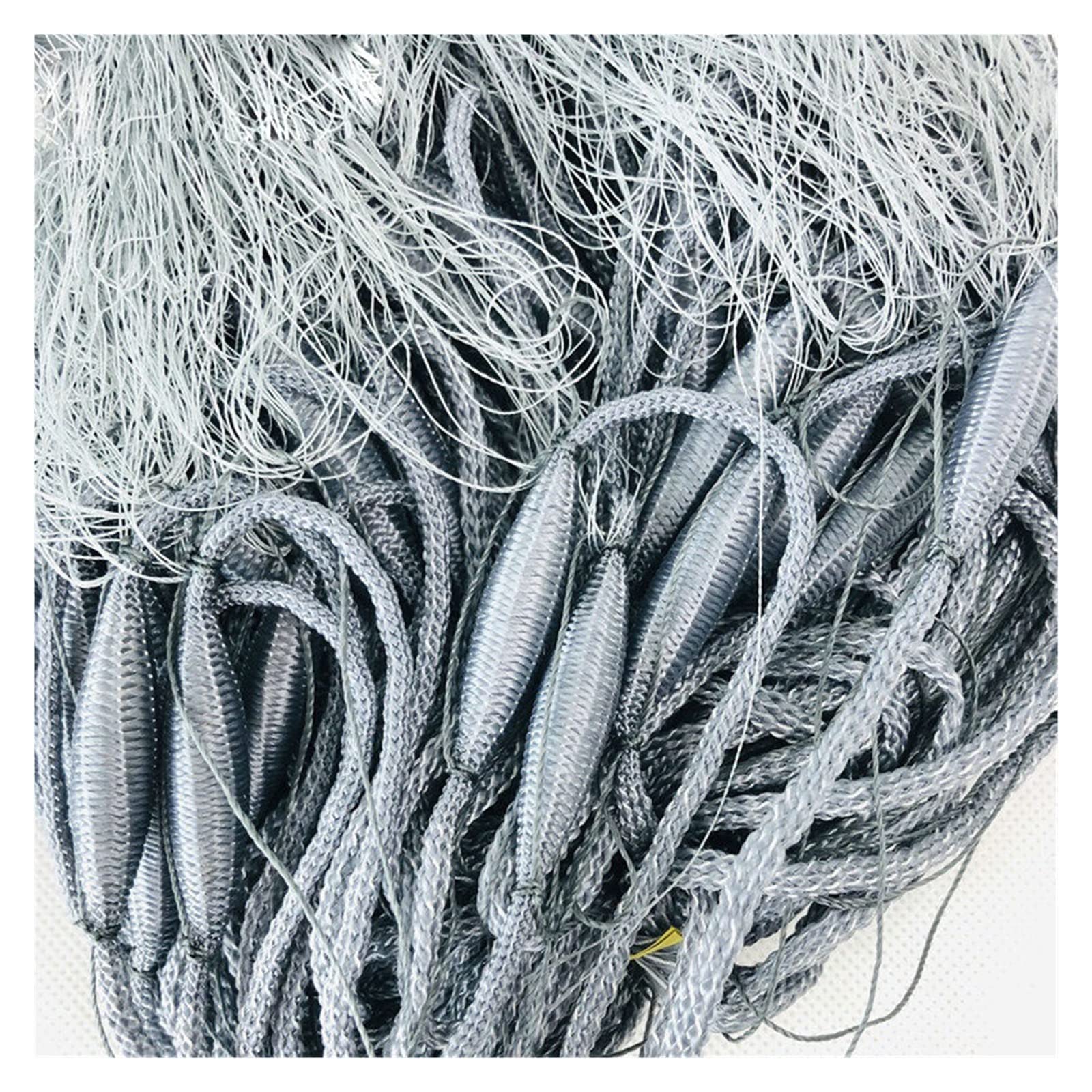 XIWALAI Fishbone Net Three Layer/Single Layer Nylon Mesh Fishing Net Trap 30M Hand Casting Net Fishing Tackle Accessories (Color : 30m(mesh 25x25mm), Quantity : 1pc)