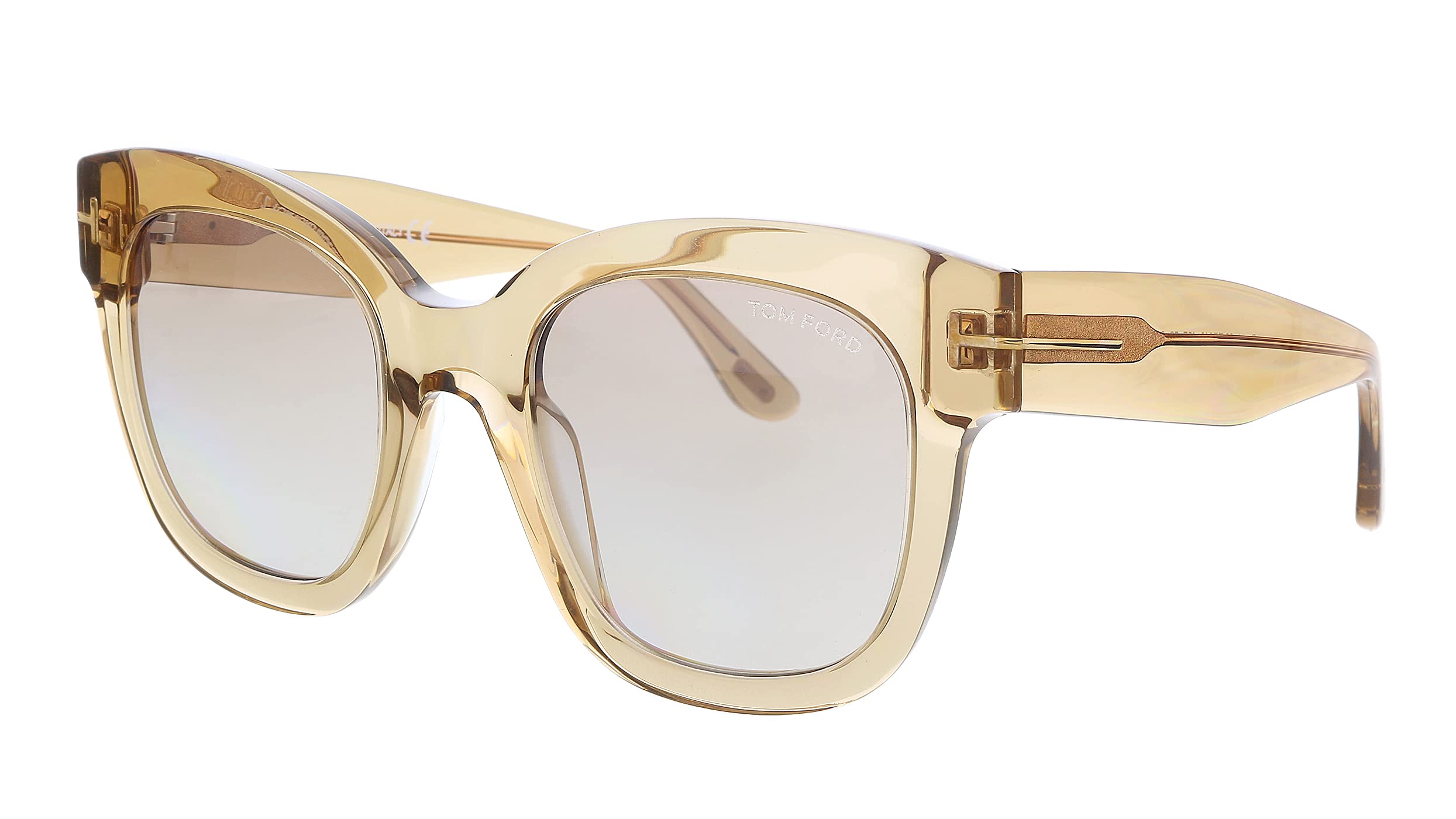 Sunglasses Tom Ford FT 0613 Beatrix- 02 45F shiny light brown / gradient, Transparent Champagne, 52-22-140