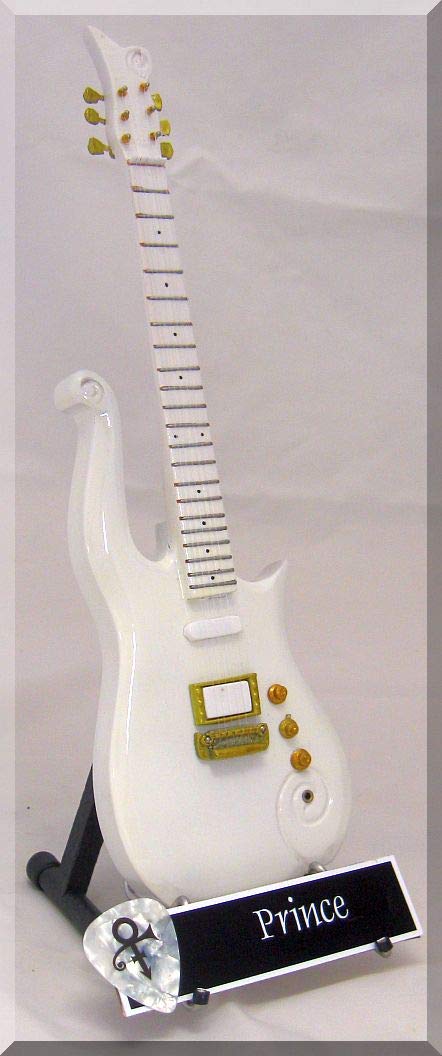 PRINCE Miniature Guitar white CLOUD w/Guitar Pick