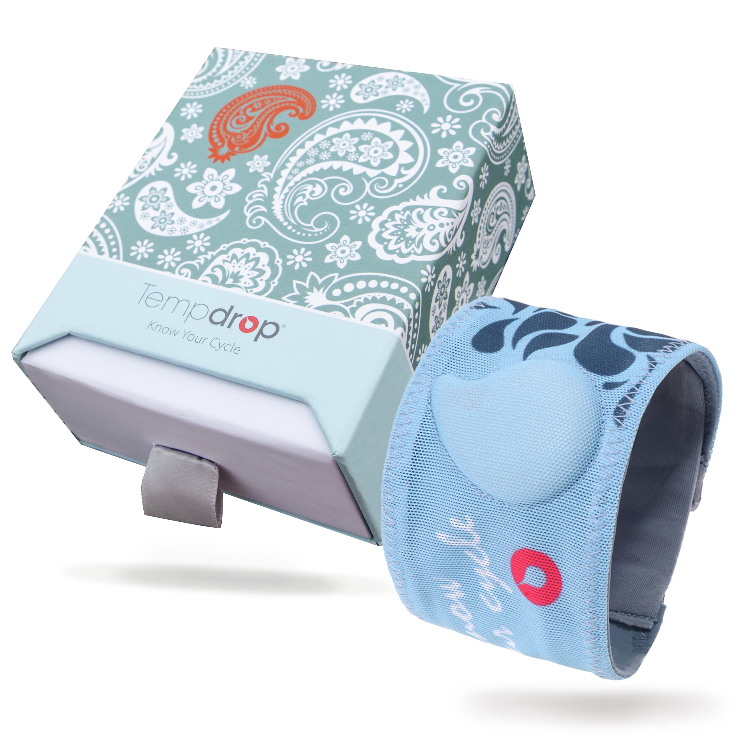 Tempdrop Fertility and Ovulation Tracker –Wearable Basal Body Temperature (BBT) Monitoring Sensor and Fertility Charting App Includes Comfortable Armband (L/XL - 12.5-18.5 Inches)