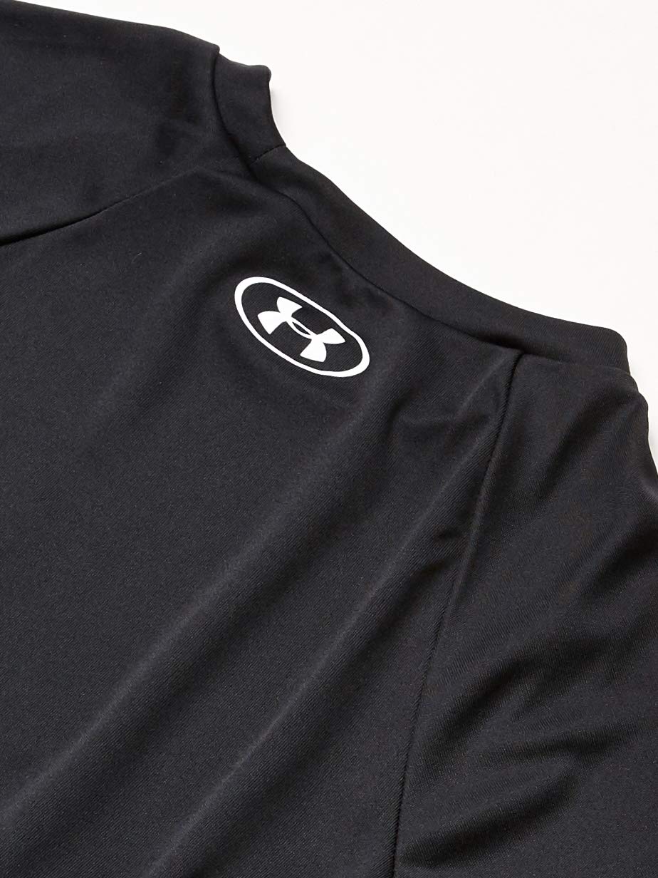 Under Armour Boys' Tech Big Logo Short Sleeve Gym T-Shirt, Black (001)/White, Youth Large