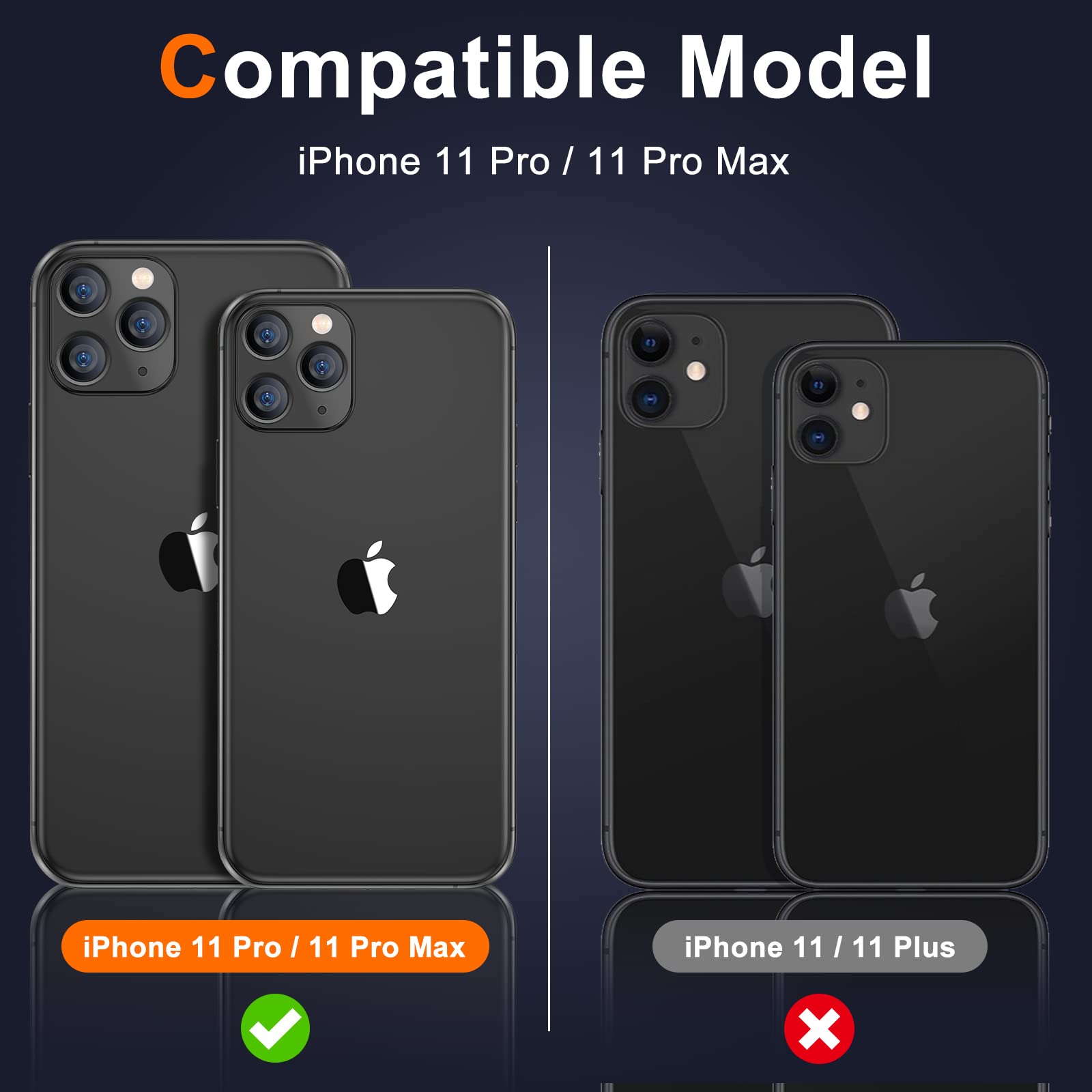 UniqueMe Camera Lens Protector compatible with iPhone 11 Pro/iPhone 11 Pro Max Tempered Glass,[Not for iPhone 11] Easy Install 9H Hardness HD Clear [ 2 Pack]