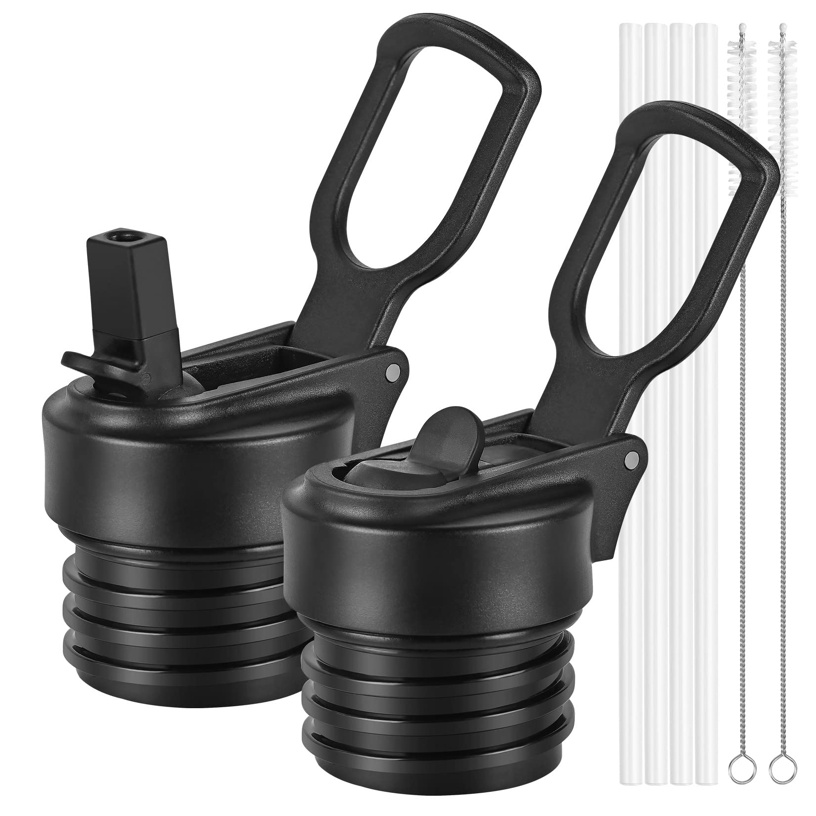 TAKETAU Straw Lid for Hydro Flask Standard Mouth 18 21 24 oz,Standard Lid with Straws for HydroFlask,Simple Modern Ascent,The Coldest Water Bottle Accessories Top Replacement Flex Handle…