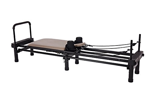 Stamina Products AeroPilates Reformer 651 Whole Body Resistance Workout Machine for Home Gym with 10 Inch Stand and Foldable Frame with Wheels