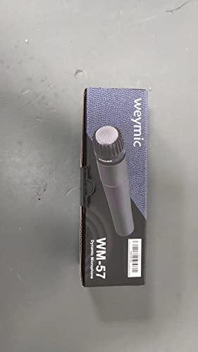 WEYMIC wm57 Dynamic Vocal Classic Style Microphone Audio Instrument Classic Professional Dynamic Cardioid Unidirectional - for Instruments, Drums, Percussion, Vocals(not Include Cable)