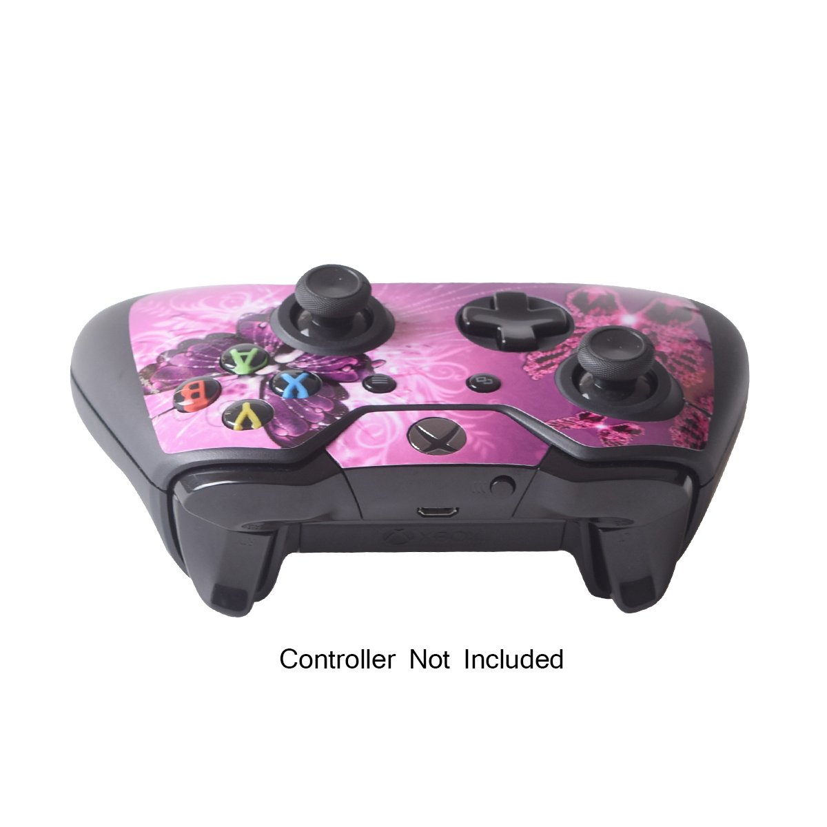 Skins Stickers for Xbox One Games Controller - Custom Orginal Xbox 1 Remote Controller Wired Wireless Protective Decals Covers - High Gloss Protector Accessories - Lavender Butterfie
