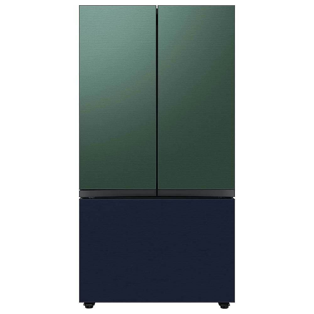 SAMSUNG Emerald Green Steel BESPOKE 3-Door French Door Refrigerator Top Panel