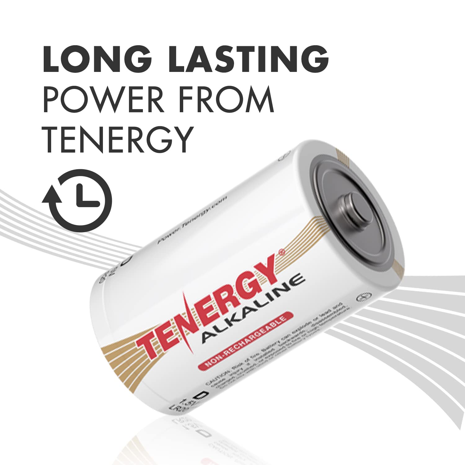 Tenergy 1.5V D Alkaline LR20 Battery, High Performance D Non-Rechargeable Batteries for Clocks, Remotes, Toys & Electronic Devices, Replacement D Cell Batteries, 24-Pack