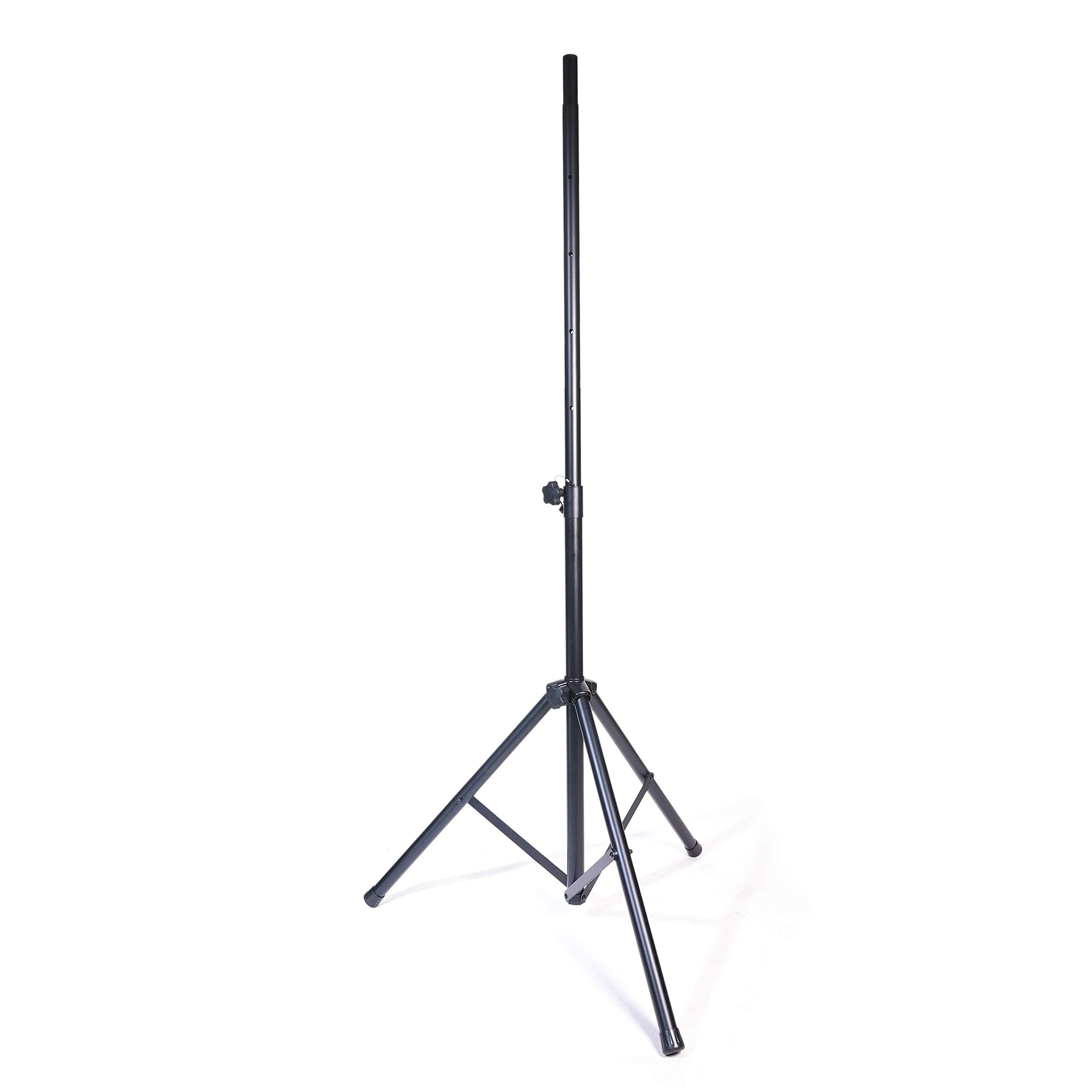 Universal Speaker Stand 6.65 ft DJ Mount PA Loudspeaker Holder Heavy Duty Tripod w/Adjustable Height from 46β to 80β Rated at 150 pounds Steel Insert Safety Pin Locking for Stability