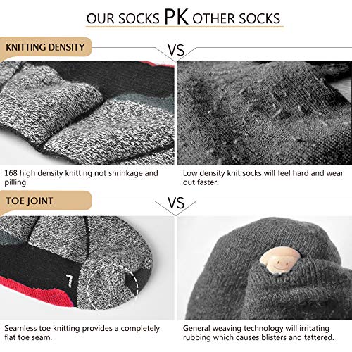 TopAcsy Ski Socks 1 Pairs Winter Snowboard Thermal Thermolite Over the Calf Stocking for Mens Womens