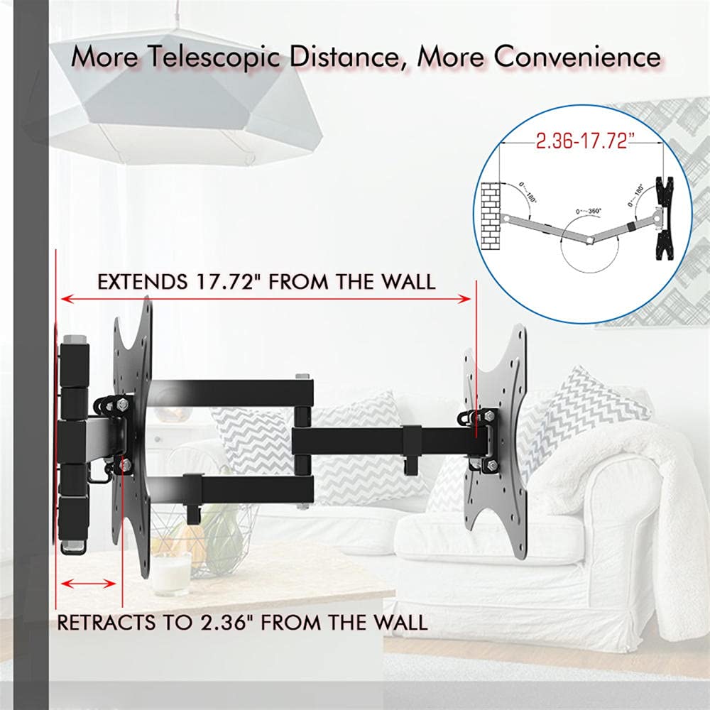 Universal Tv Stand Height Adjustable Tv Mount Stand Table Top Tv Base with Heavy-Duty Base for 32-55 Inch Led Flat Screen Tvs Hold Up to 88Lbs
