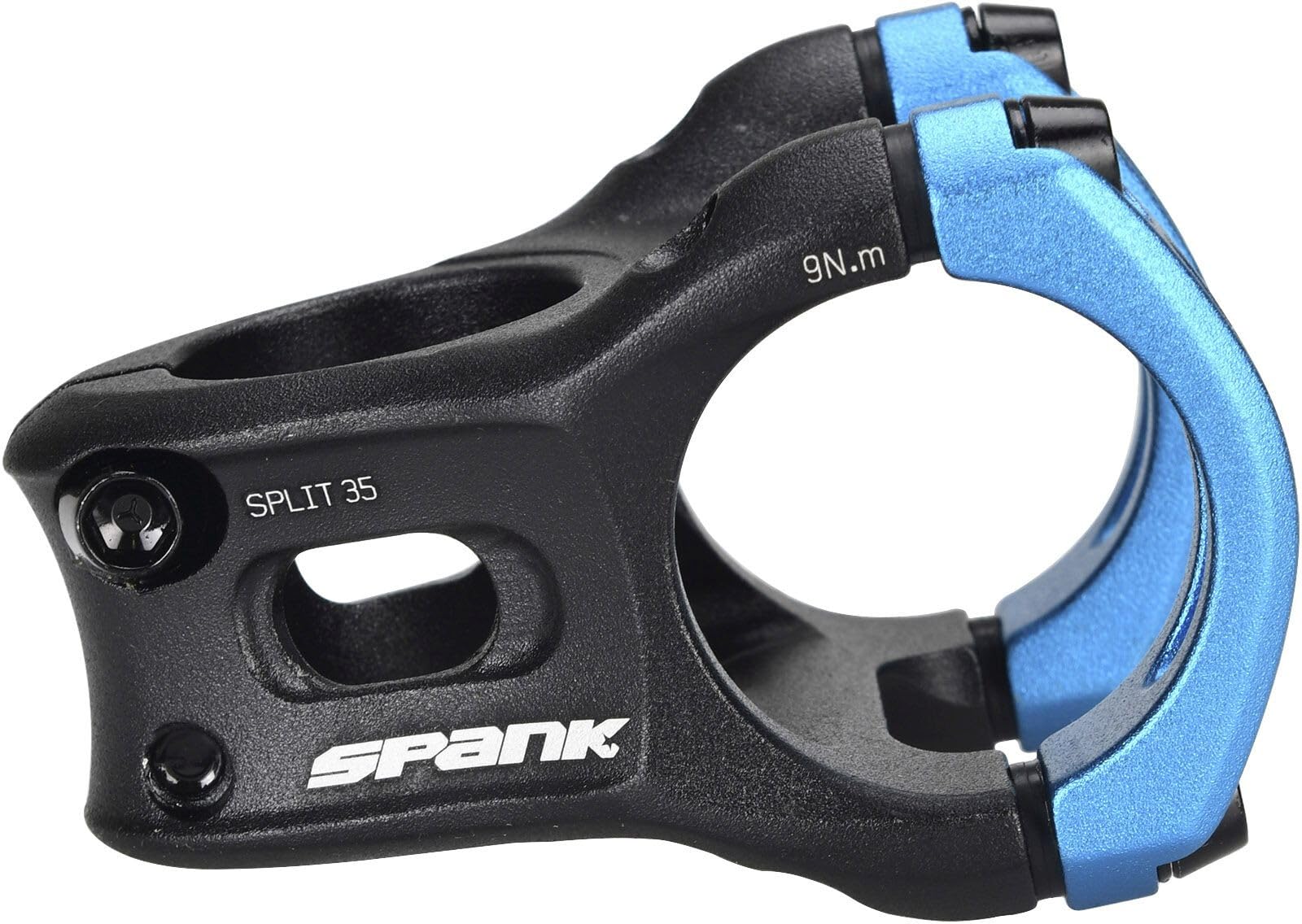 Spank Split 35 Enduro Trail Shotpeen Anodized Bicycle Stem, Universal Fit, Cycling Stem, Mountain Bike Stem, Bar Clamp, Shotpeen Anodized Stem, CNC-optimised (40mm,Blue)
