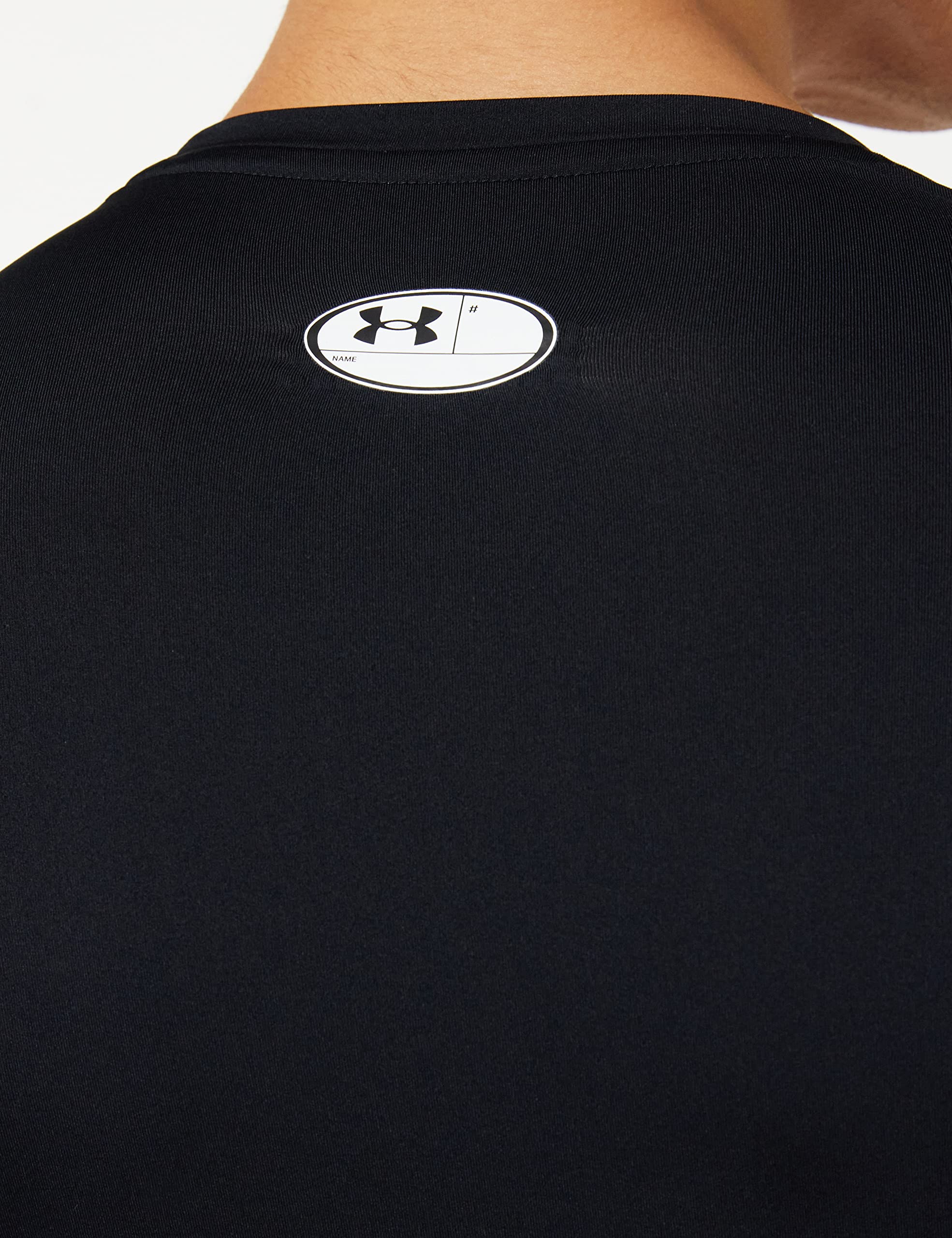 Under Armour Men's Armour HeatGear Compression Long-Sleeve T-Shirt , Black (001)/White, Small